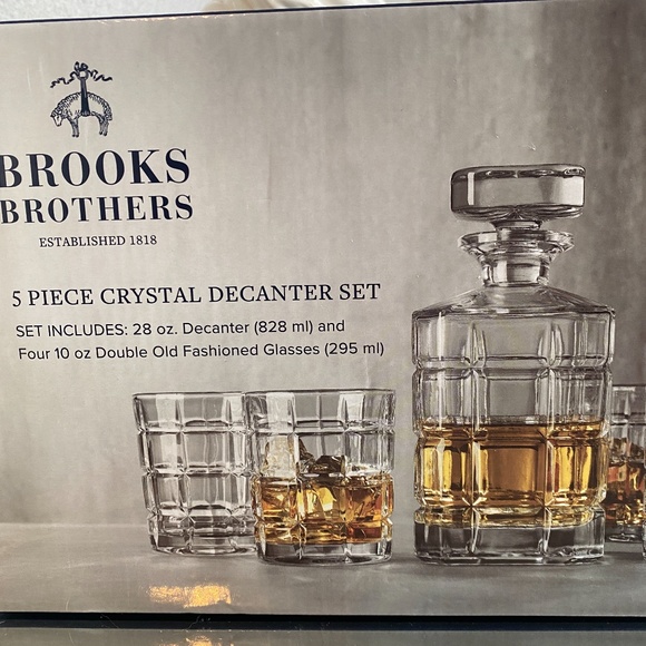 Brooks Brothers | Dining | New Brooks Brothers Crystal Decanter Set ...